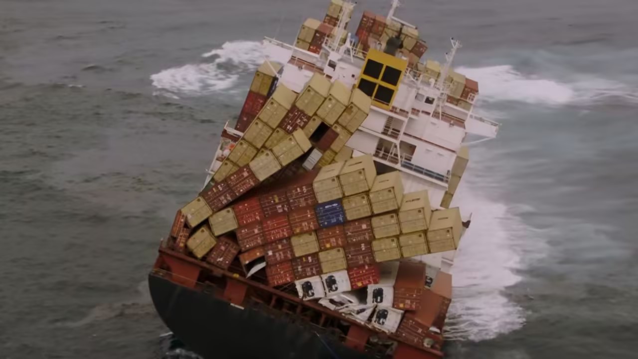 Container Ship Collided with an Inland Vessel near Rotterdam 突发！集装箱船与内河 ...